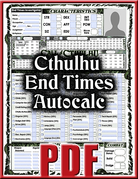 Cthulhu Invictus Character Sheet – JMNG